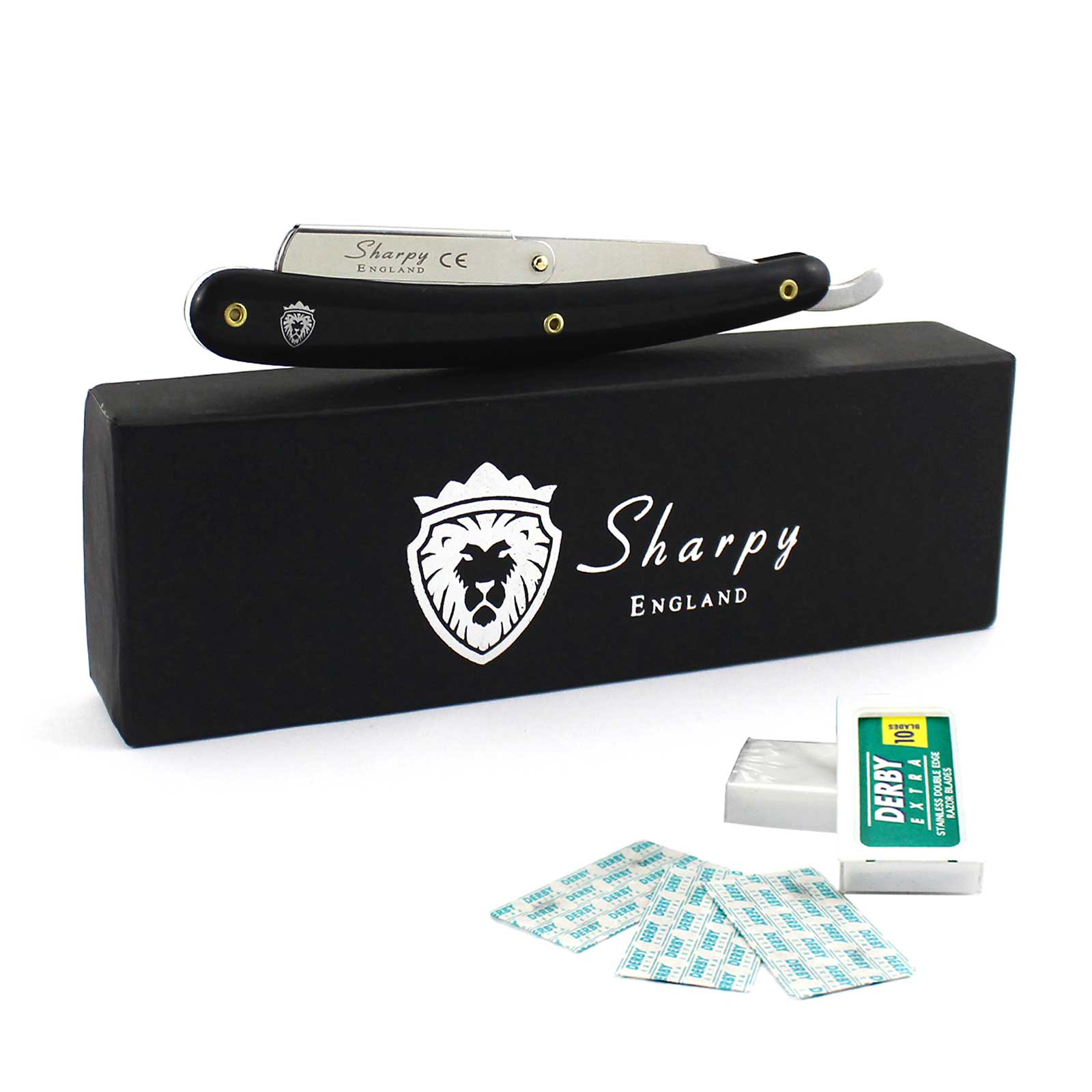 Barber Cut Throat Shaving Razor Black R1-BLK - Sharpy England ...