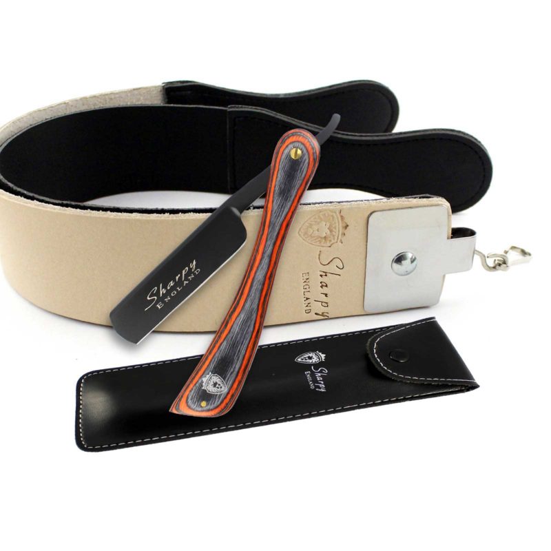 Wet Cut Throat Straight Razor With Raw Cowhide Leather Strop Strap Belt ...