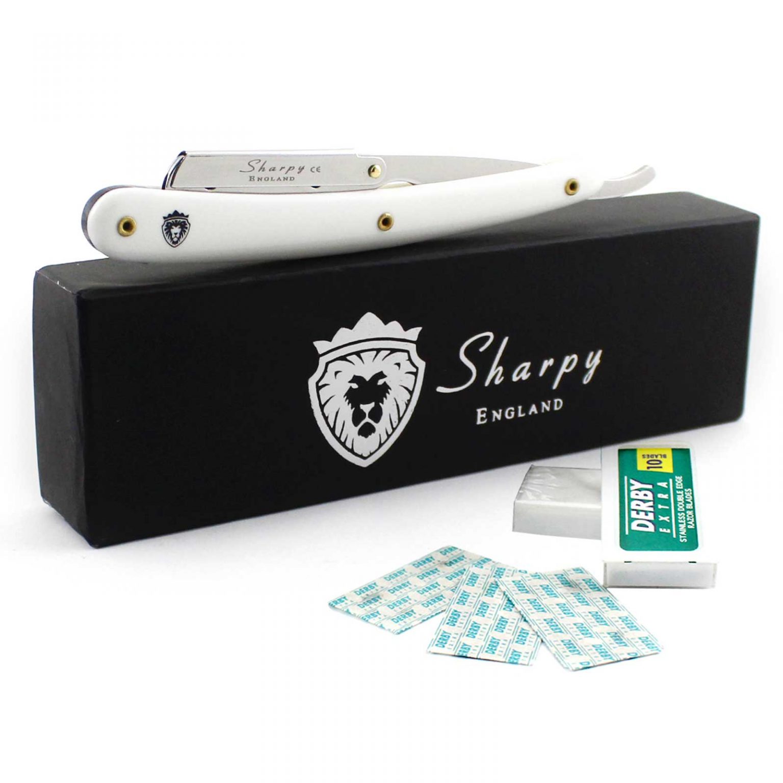 Barber Cut Throat Shaving Razor White R1-WHT - Sharpy England ...