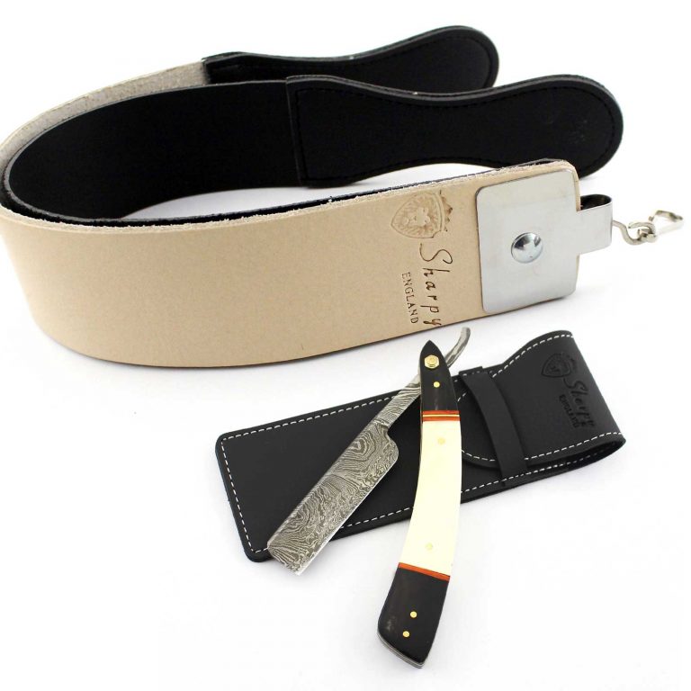 Damascus Steel Straight Cut Throat Razor Barber Salon Shaving With ...