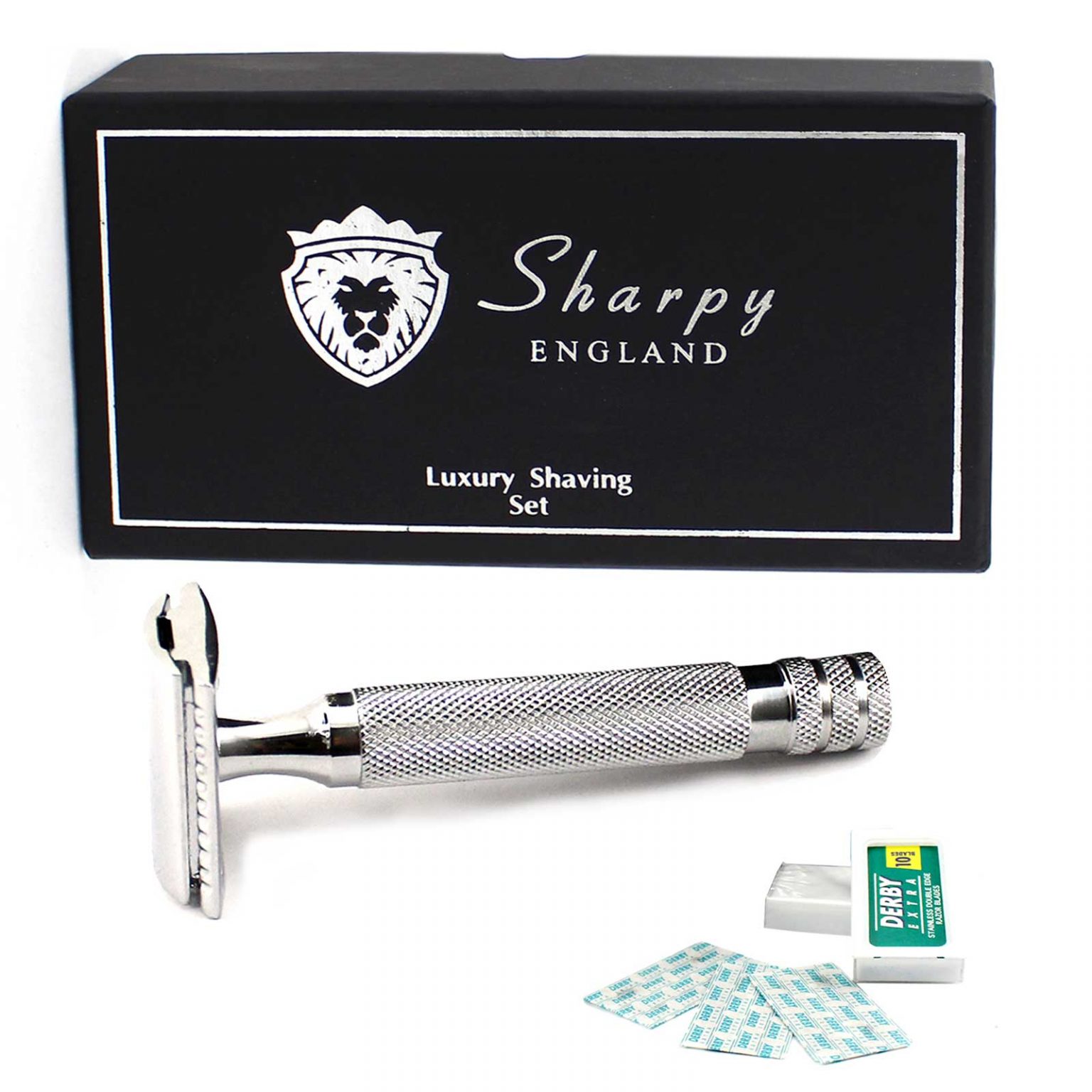 Double Edge De Safety Razor Silver R-39 - Sharpy England - Hairdressing ...